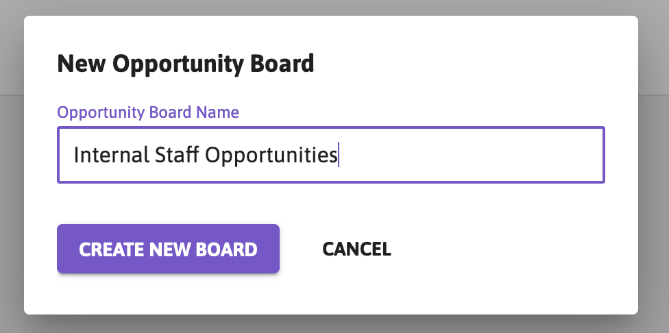 Opportunity Board Overview – lineup