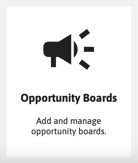 Opportunity Board Overview – lineup